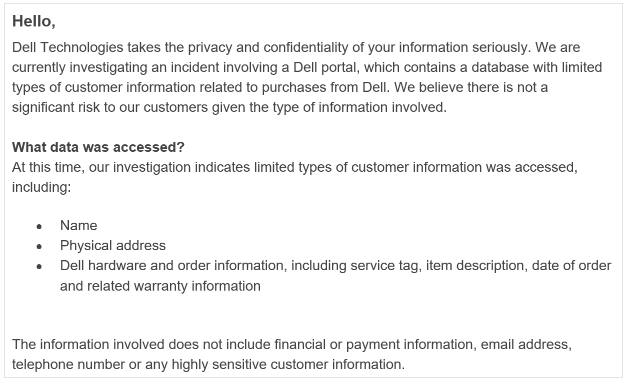 Dell資安事件疑外洩近5千萬用戶資訊 | iThome